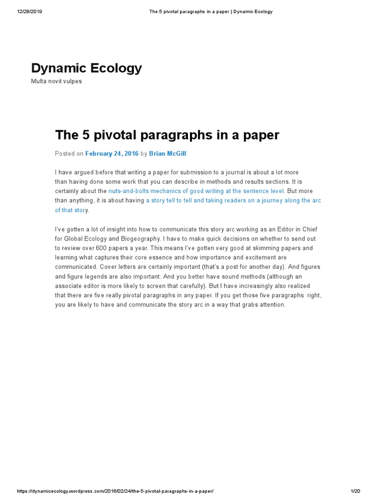 Key Paragraphs in Scientific Papers | PDF | Abstract (Summary) | Question