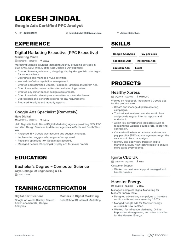 Lokesh Jindal Resume | PDF | Digital Marketing | Advertising