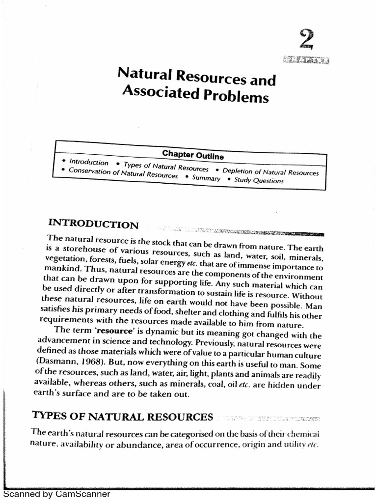 Natural Resources and Associated Problems | PDF
