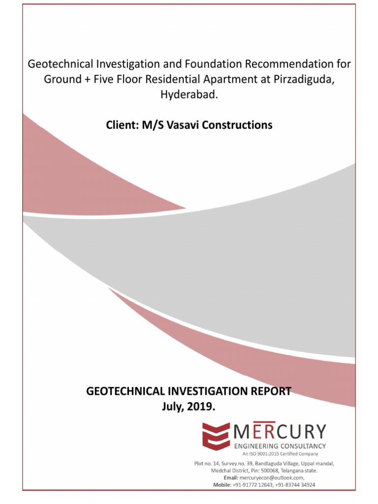 Apartment - Geotechnical Investigation Report - 31-07-2019 | PDF | Geotechnical Engineering ...