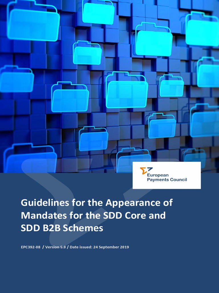EPC392-08 v5.0 SDD Mandate Layout Guidelines | PDF | Business