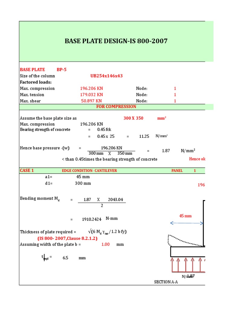 Base Plate-Pinned | PDF | Column | Applied And Interdisciplinary Physics