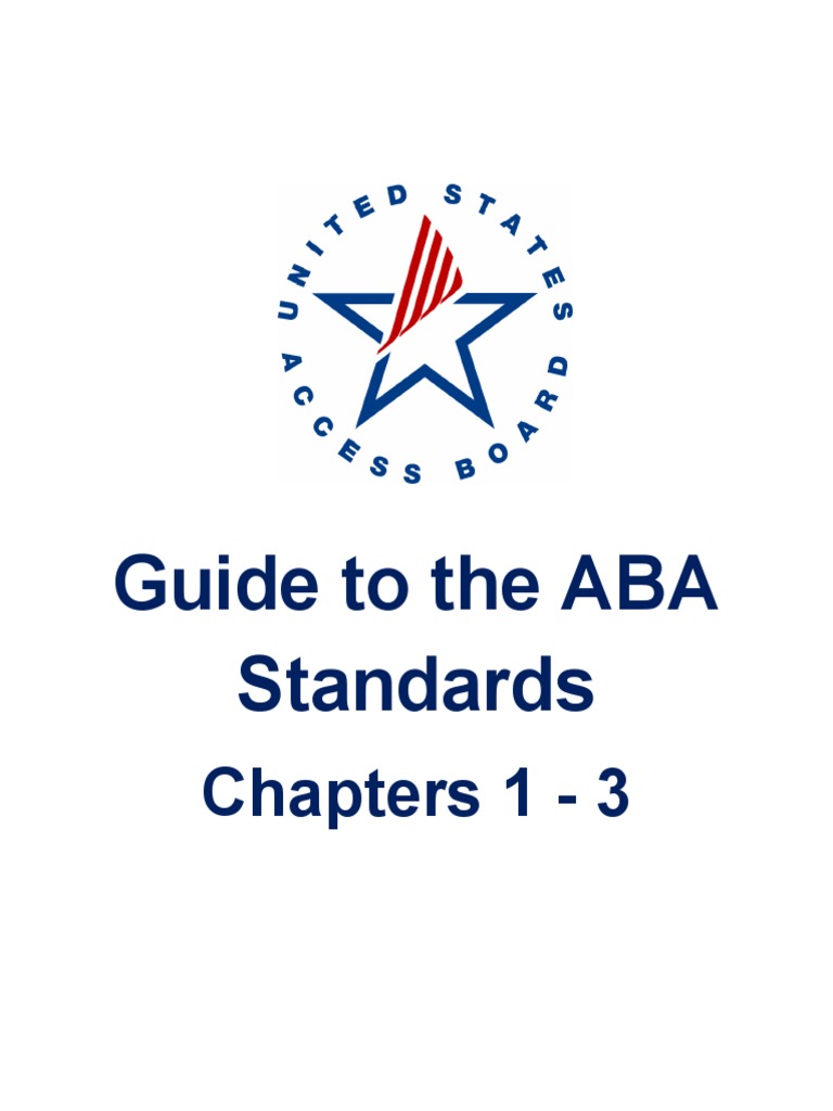 ABA Standards Guide: Chapters 1-3 | PDF | Accessibility | Engineering ...