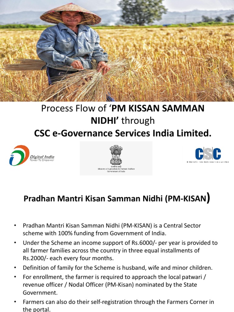 Process Flow of 'PM KISSAN SAMMAN NIDHI | PDF | Government | Economies