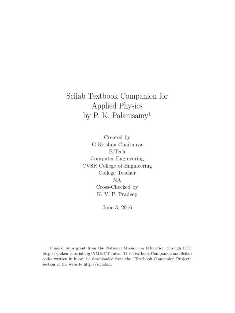 Applied Physics - P. K. Palanisamy | PDF | Electrical Resistivity And Conductivity | Capacitor