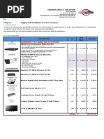 Quotation For SUpply and Installation of CCTV System | PDF | Cable ...