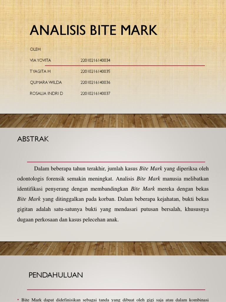 Bite Mark | PDF | Kesehatan Holistik | Sains & Matematika