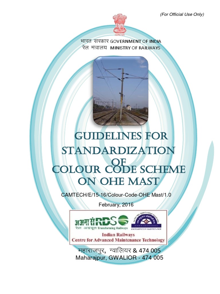 Guidelines For Standardization of Colour Code Scheme On OHE Mas | PDF ...