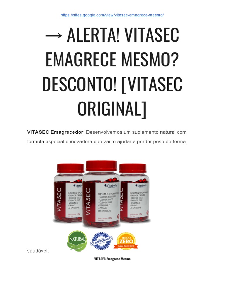 CUIDADO! VitaSec Reclame AQUI - Reclamações - É FRAUDE? Onde COMPRAR ...