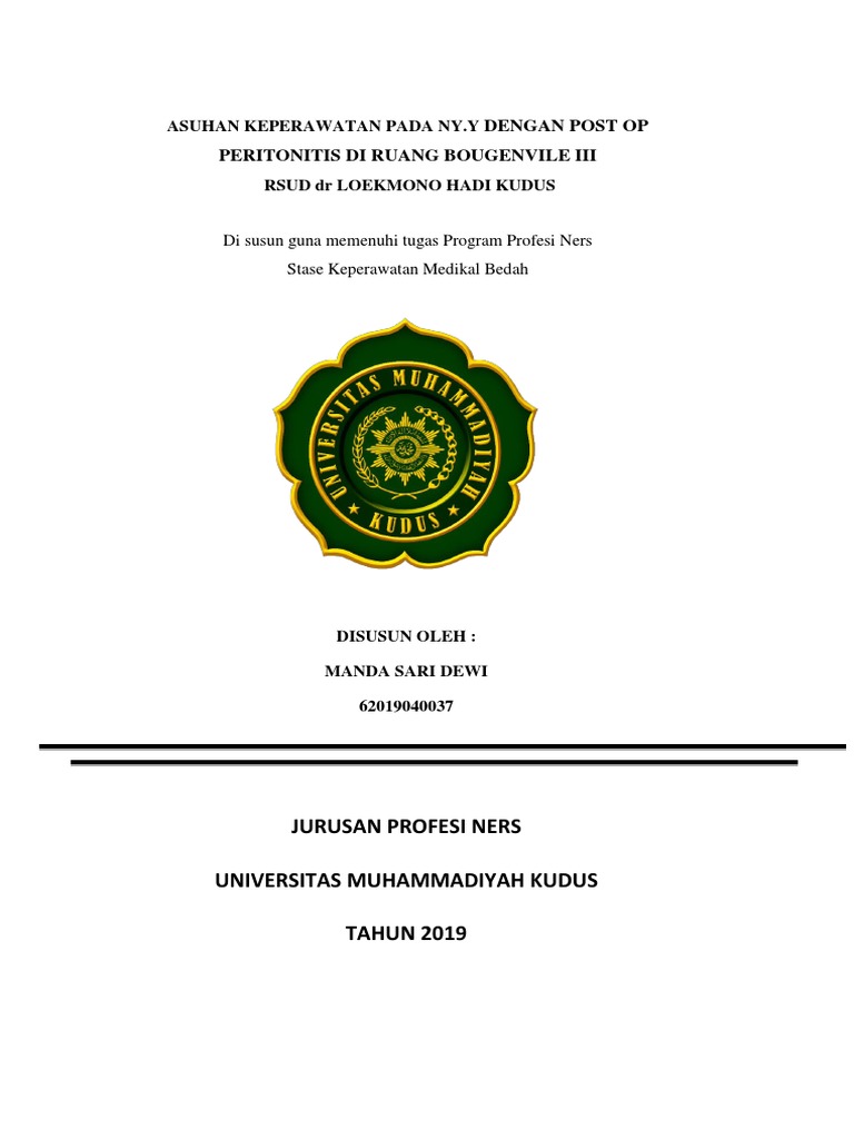 Asuhan Keperawatan Post-Op Peritonitis | PDF