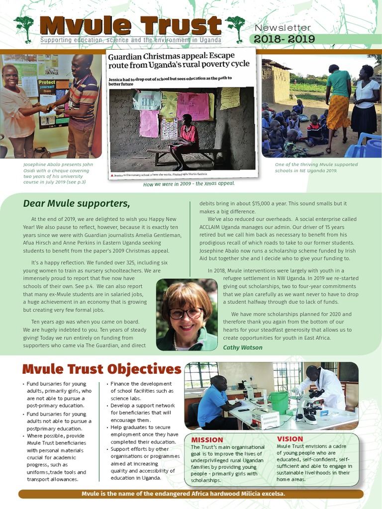 Mvule Trust Newsletter 2018-2019 | PDF | Non Governmental Organization ...