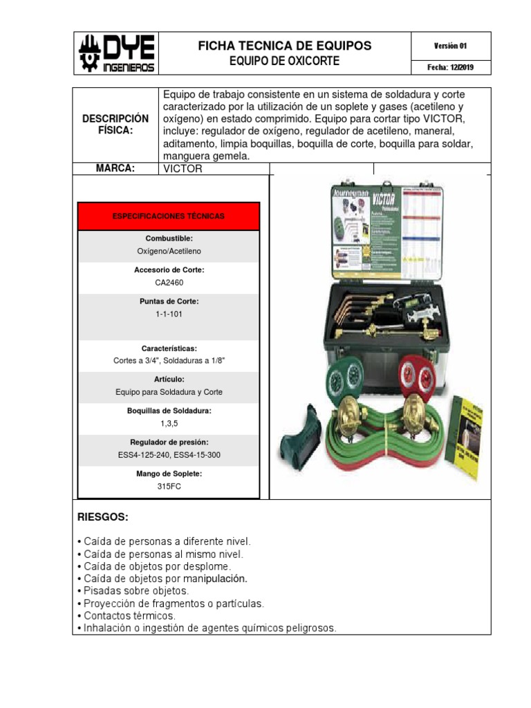 Ficha Tecnica Oxicorte | Química | Energía y recursos