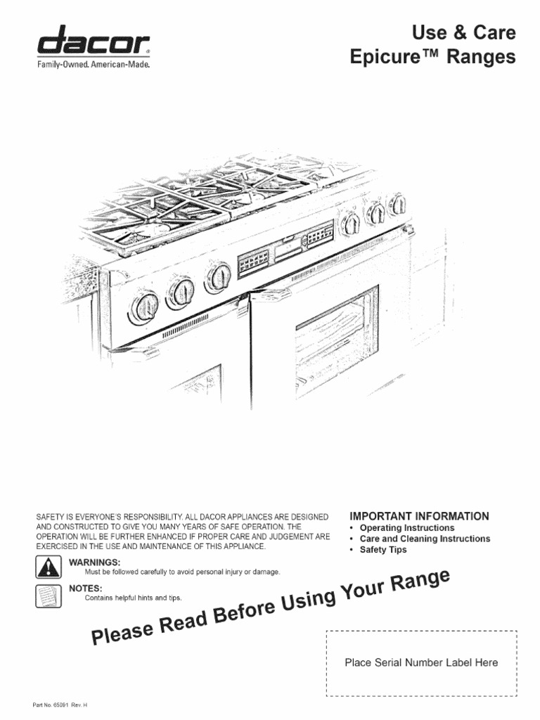 Dacor Erd48s09bklp Manual | PDF | Oven | Grilling