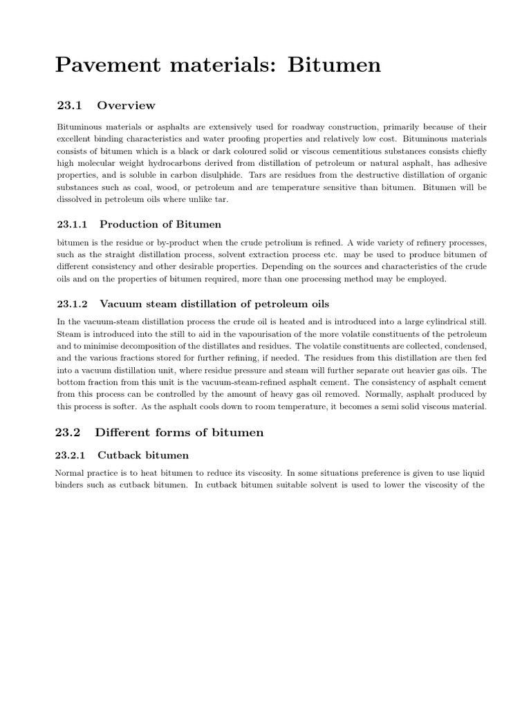 Bitumen Types and Properties | PDF | Asphalt | Petroleum