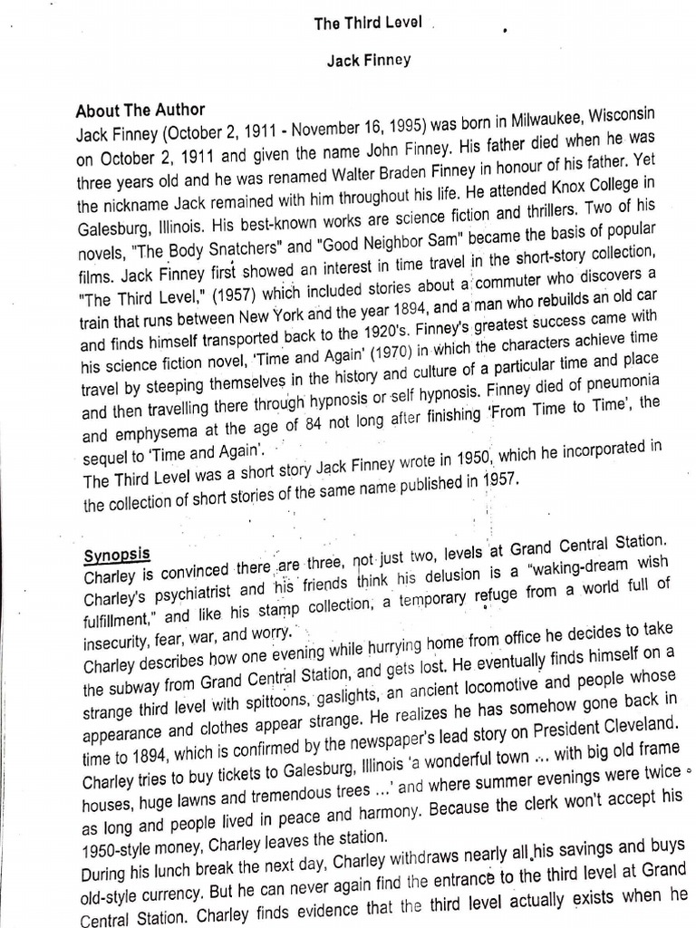 Summary of Third Level | PDF