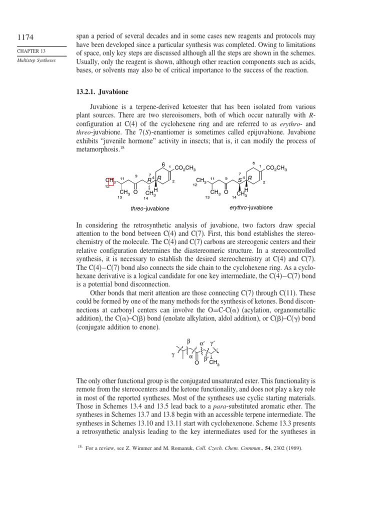 Juvabione | PDF | Organic Synthesis | Chemical Reactions