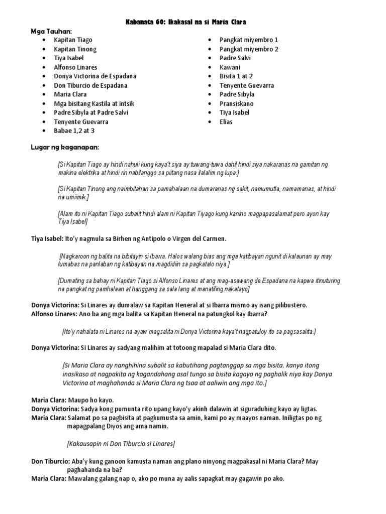 Noli Me Tangere Script by Group of Gab | PDF