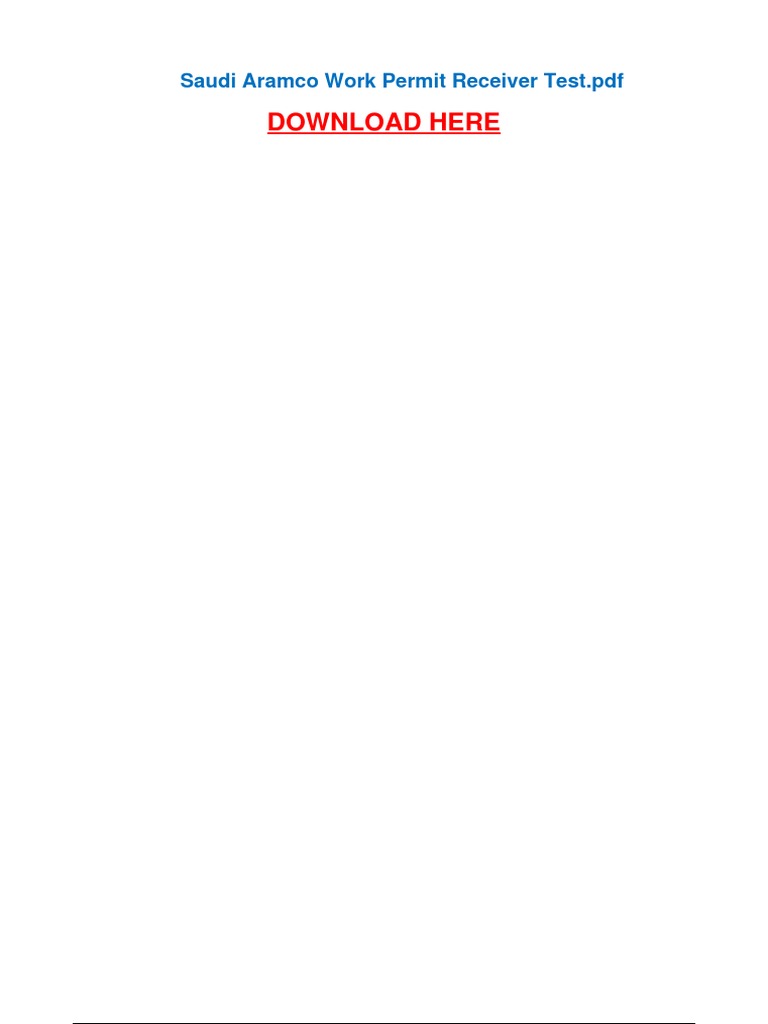 Aramco Work Permit Receiver Guide | PDF | Saudi Arabia | Business