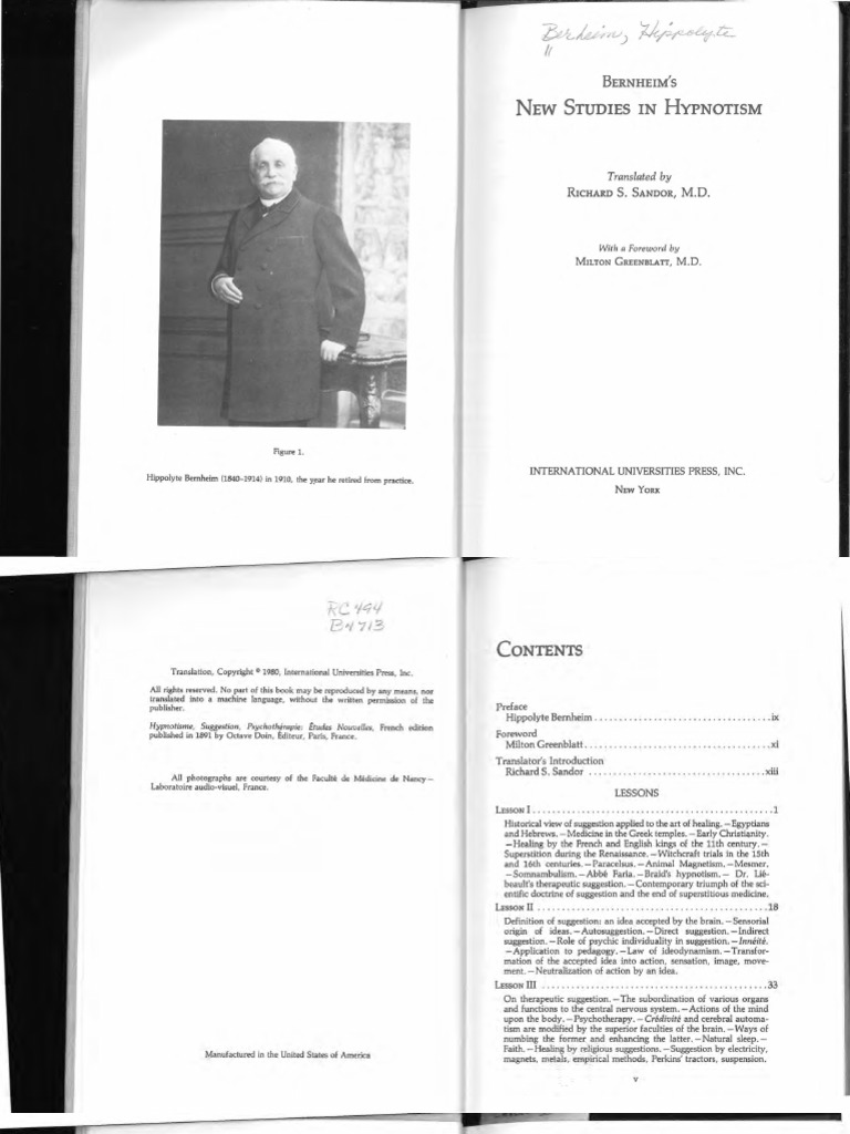 Bernheim Newstudies Ocr PDF | PDF | Hypnosis | Sleep