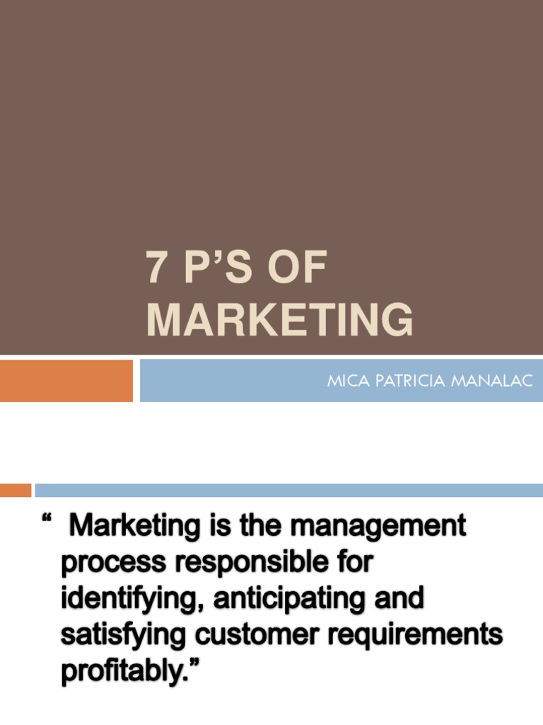 The 7 P's of Marketing: A Breakdown of the Key Elements of an Effective ...