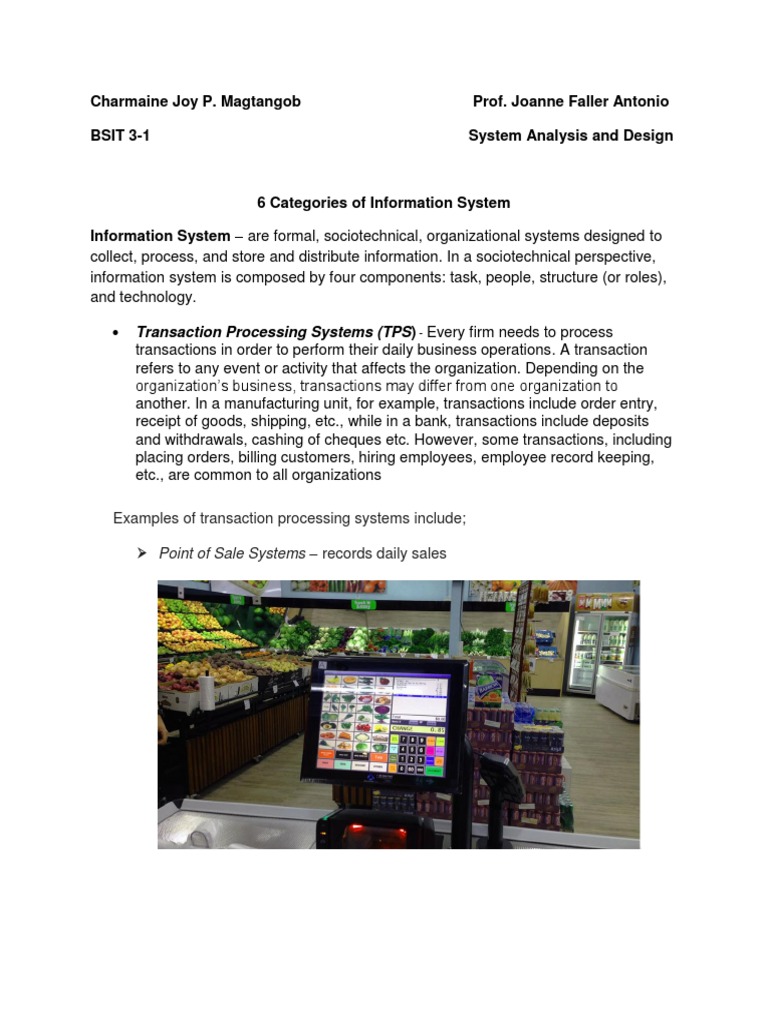 Overview of Information System Types | PDF | Information System ...