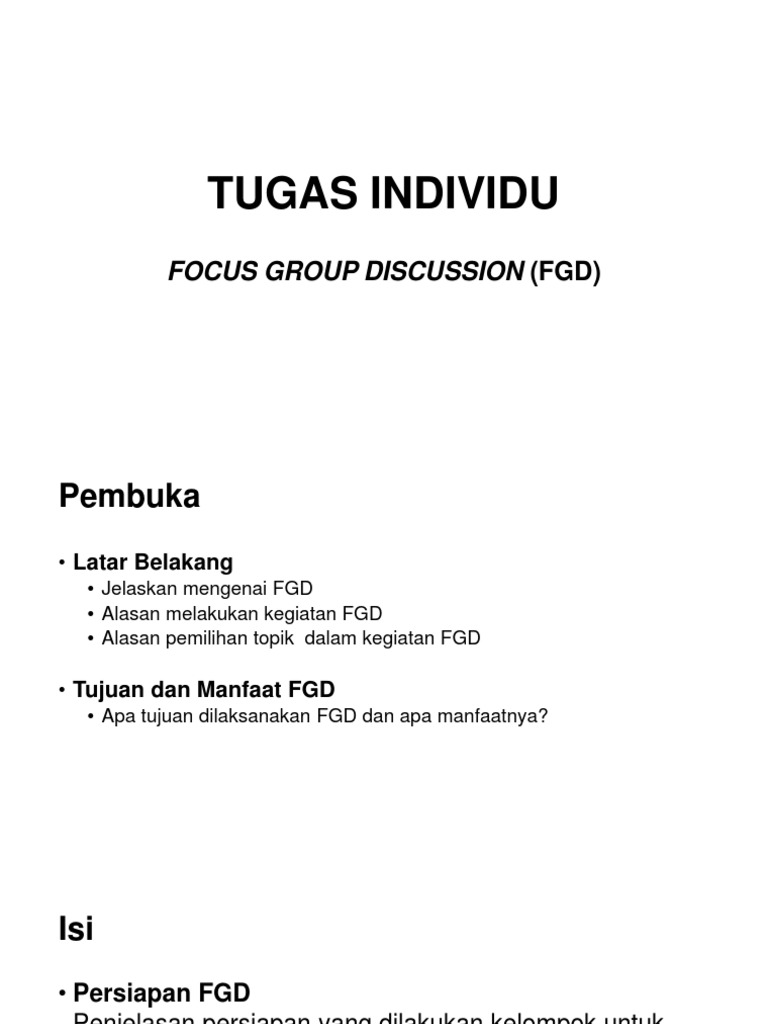 Format Laporan FGD Dan BEI | PDF