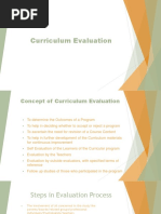 Curriculum-Evaluation Models | PDF | Evaluation | Curriculum