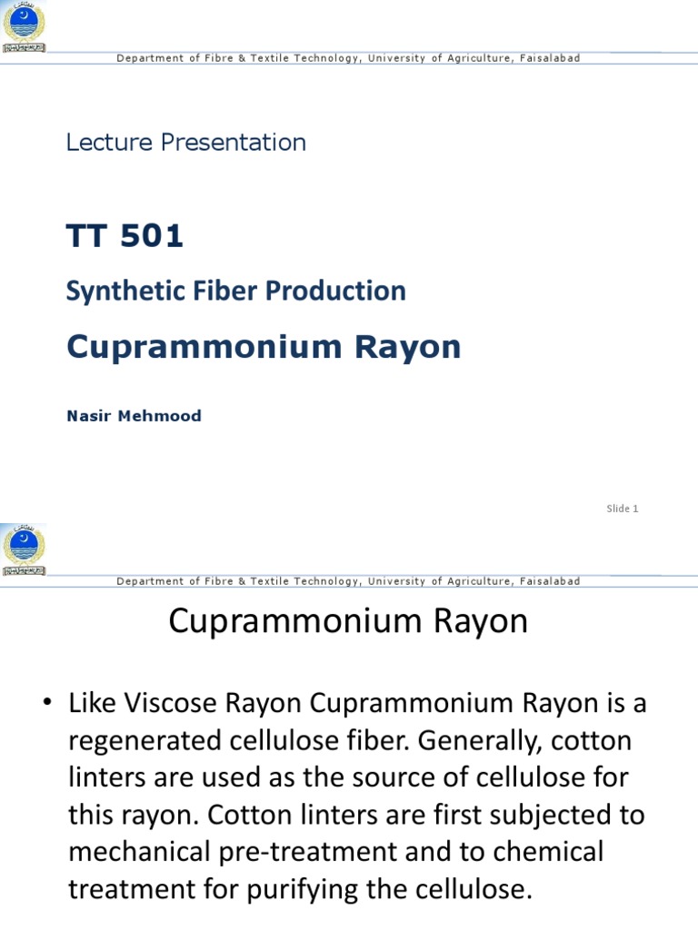 6-Cuprammonium Rayon | PDF | Rayon | Sodium Hydroxide