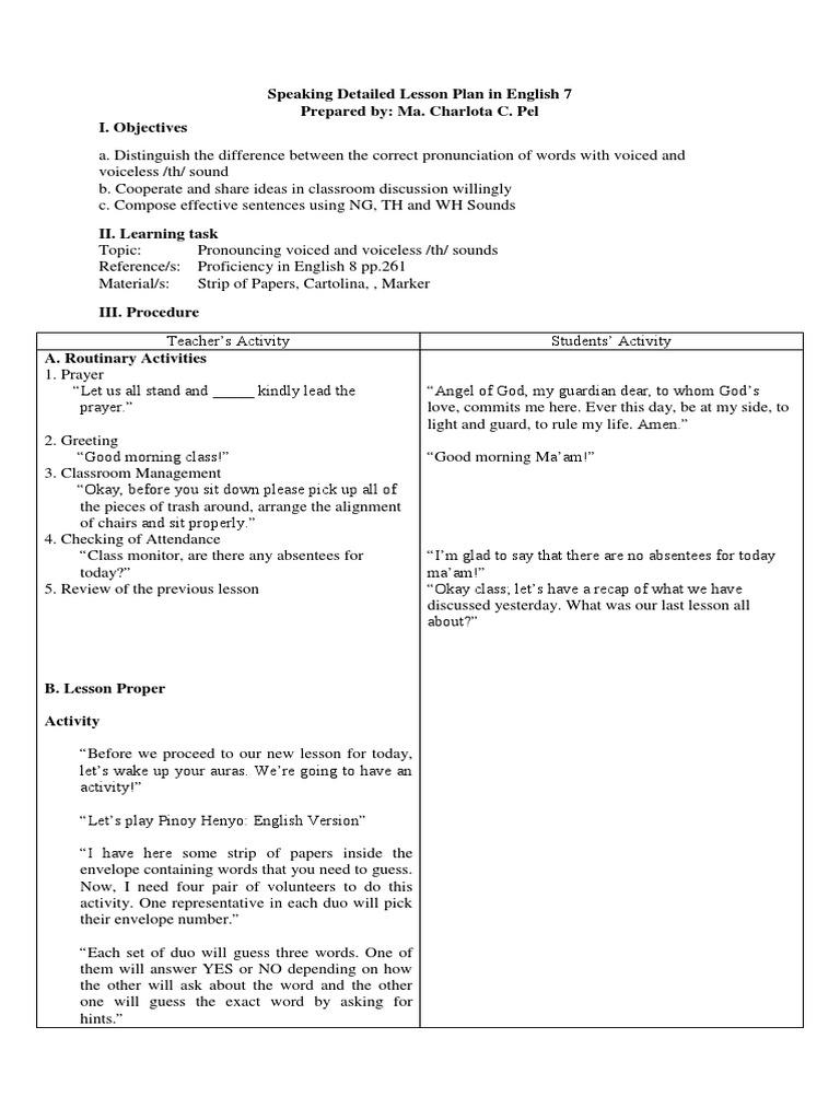 Pronouncing Voiced and Voiceless TH Sound | PDF | English Language ...