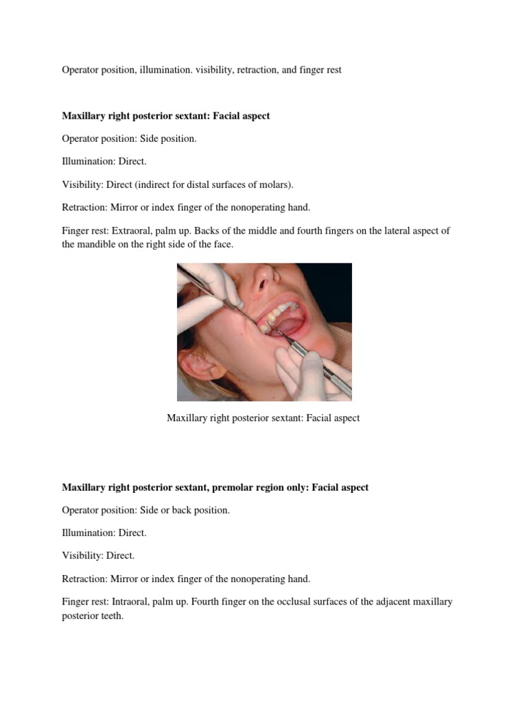 Palm Up Finger Rest Techniques | PDF | Dental Anatomy | Anatomical ...