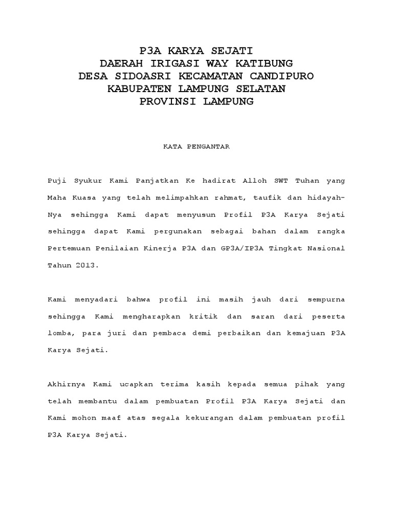 Contoh Laporan Pembentukan P3a | PDF