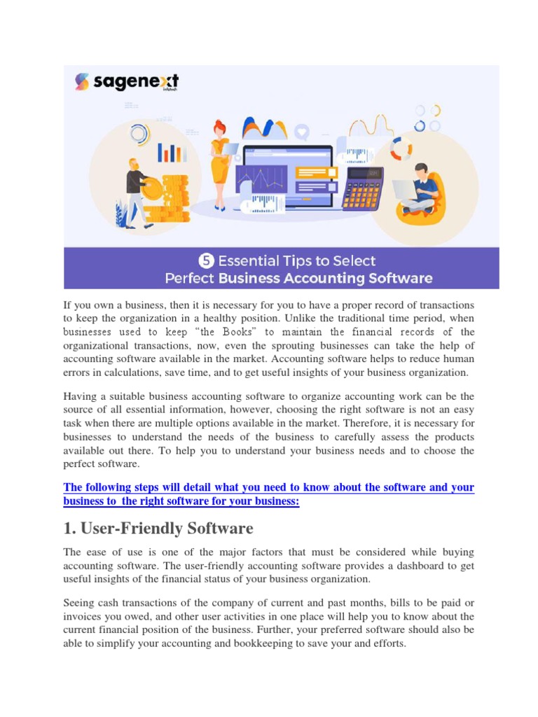 Accounting Software | PDF | Usability | Accounting