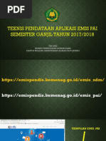 LANGKAH LANGKAH PENGISIAN EMIS PTK v.2 | PDF
