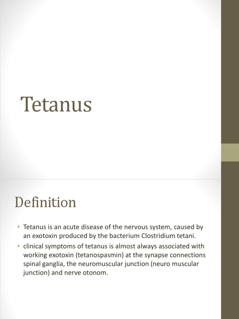 Tetanus | PDF | Dose (Biochemistry) | Chemistry