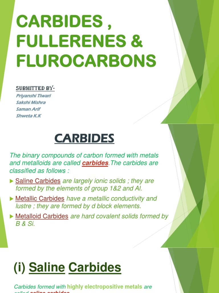 Carbides, Fullerenes & Fluorocarbons (Inorg) | PDF | Chlorofluorocarbon ...