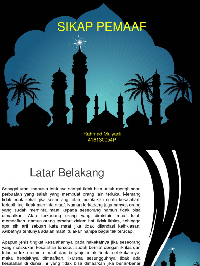 Sikap Pemaaf | PDF