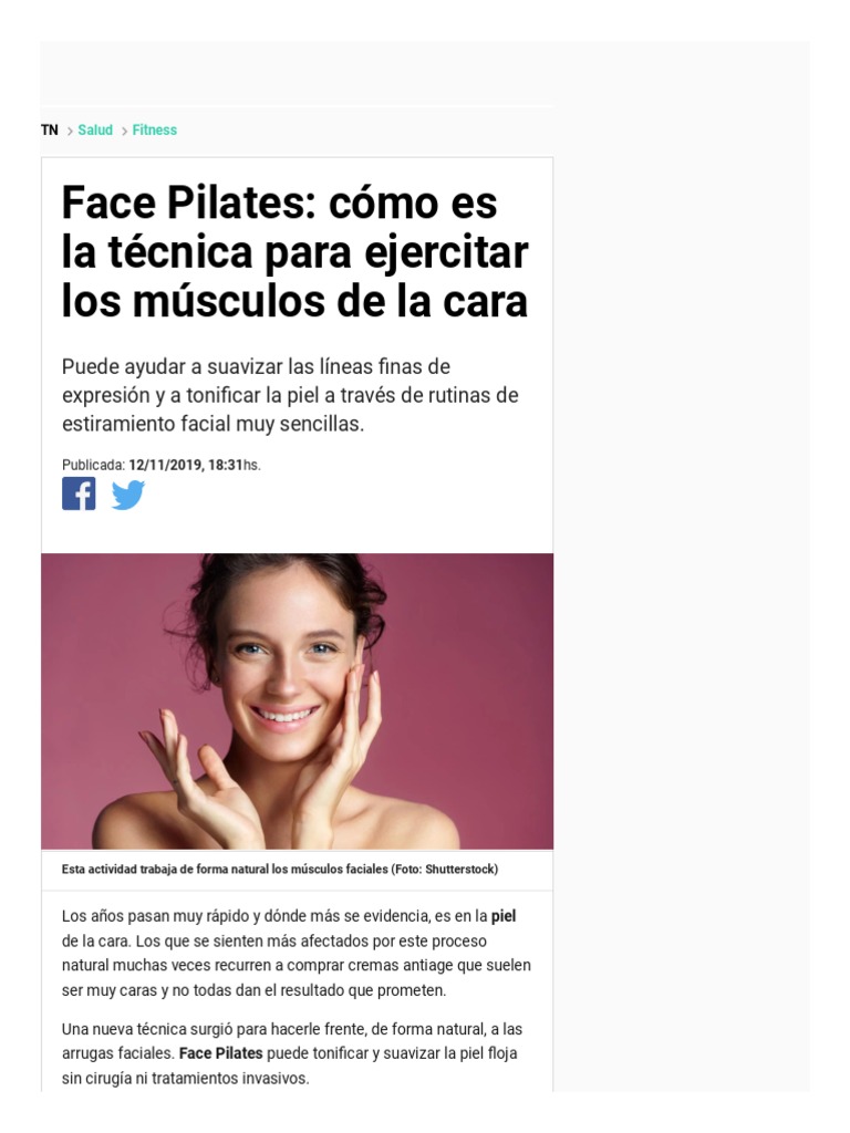 Face Pilates - Cómo Es La Técnica para Ejercitar Los Músculos de La ...