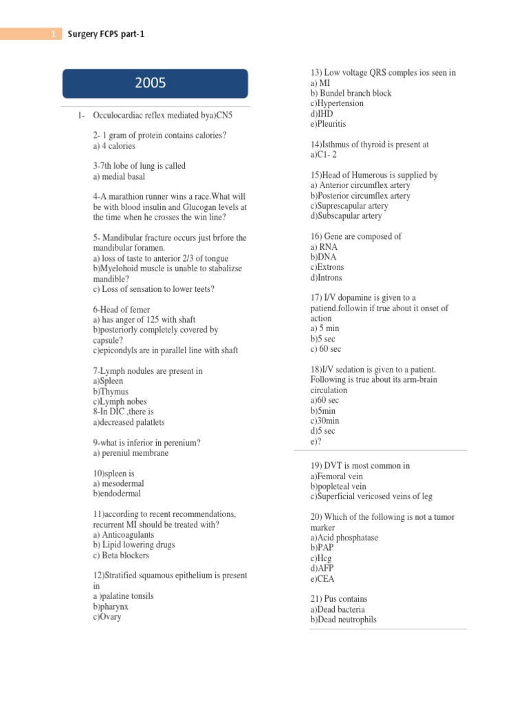 Fcps Surgery | PDF | Aorta | Heart