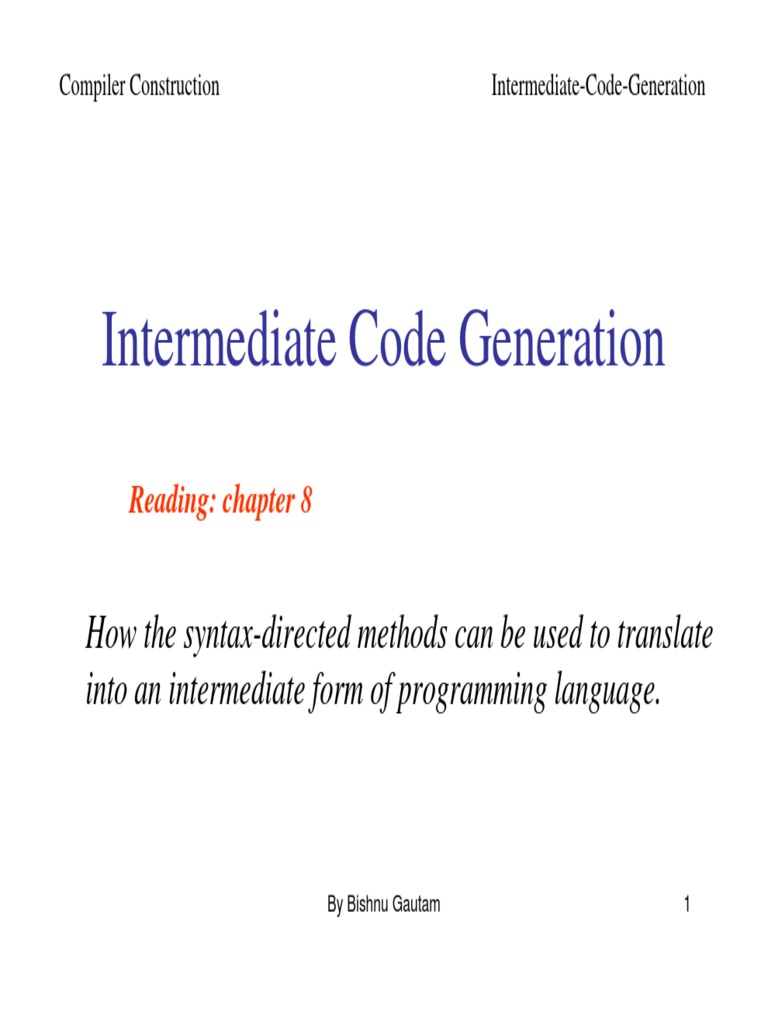 Intermediate Code Generation Pdf Pointer Computer Programming Computer Programming 