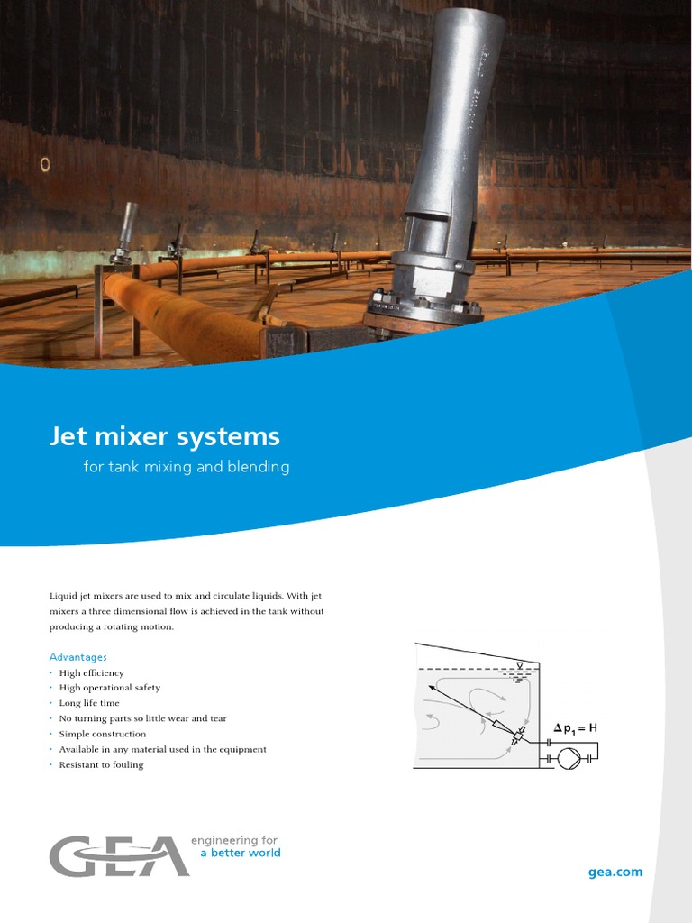 Mixer Tank Jet Pumps Gea - tcm11 34889 | PDF | Pump | Liquids