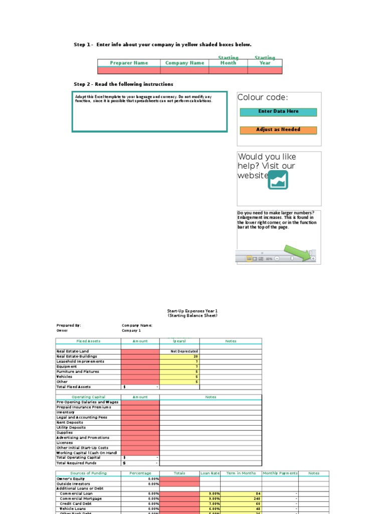 Excel Business Plan Template | PDF | Payroll Tax | Employee Benefits
