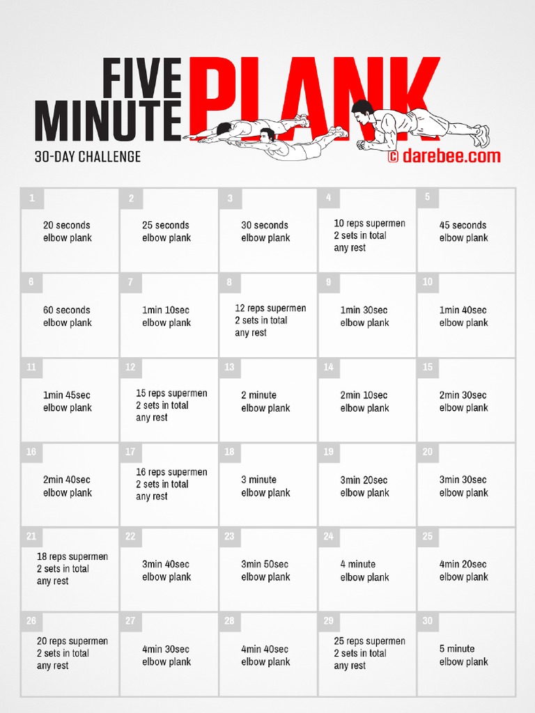 Five Minute Plank Challenge | PDF