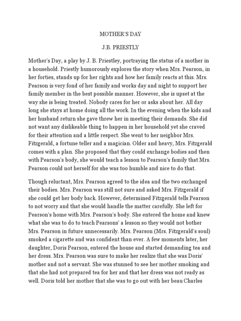 Mother's Day Summary | PDF