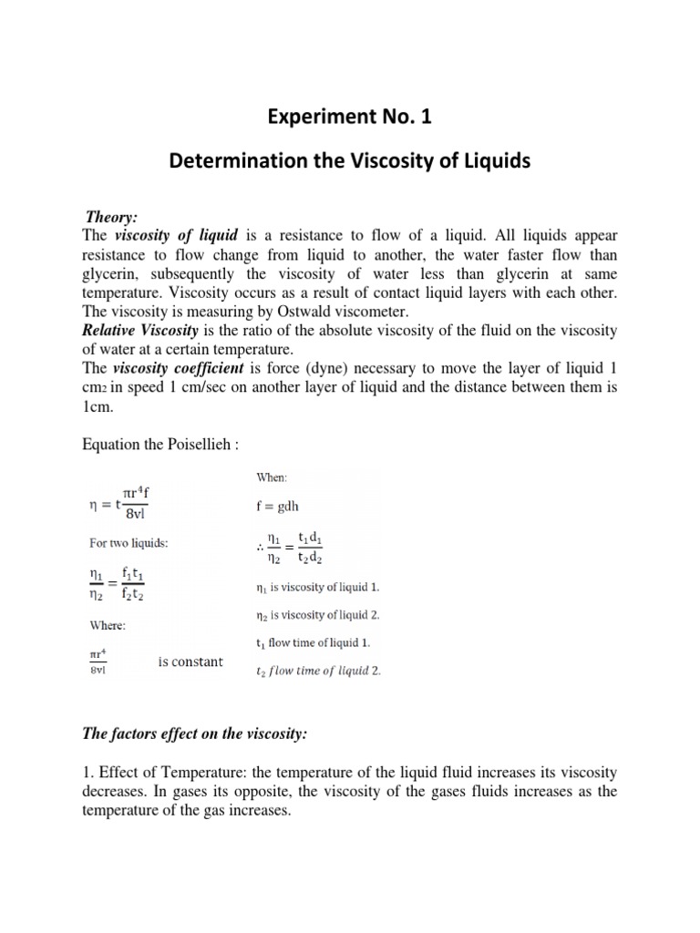 Fluid Mechanics Lab Experiments Overview | PDF | Viscosity | Pressure
