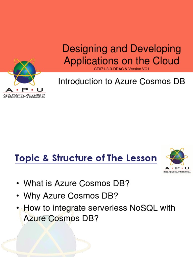An Introduction to Azure Cosmos DB: A Globally Distributed, Multi-Model Database Service | PDF ...