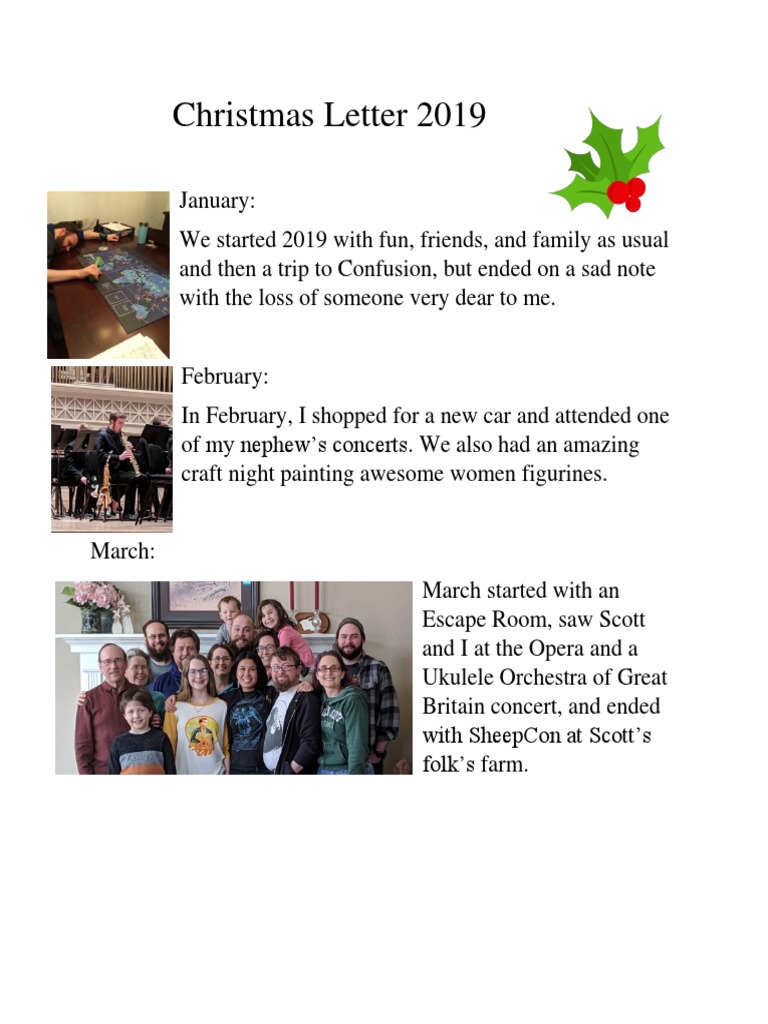 Christmas Letter 2019 | PDF | Christmas
