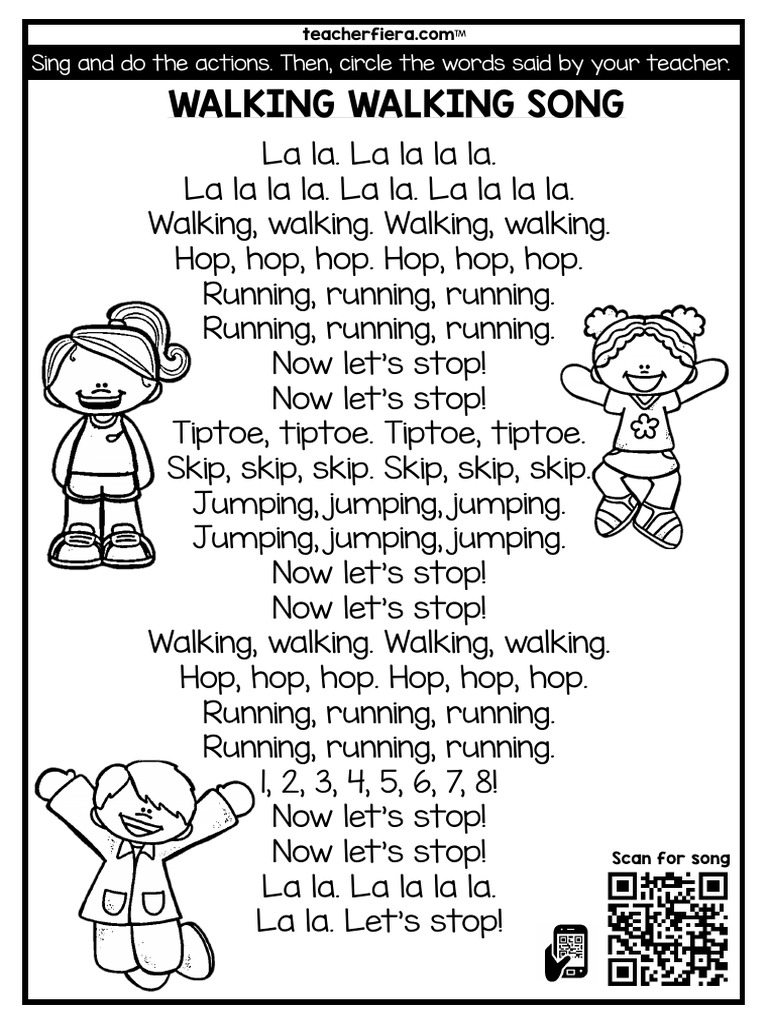Walking Walking Worksheet PDF | PDF