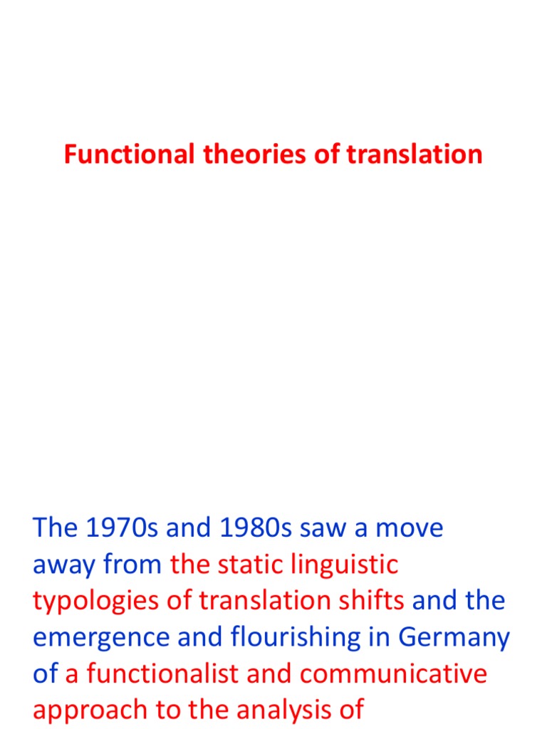 Functional Theories of Translation1 | PDF | Epistemology | Truth