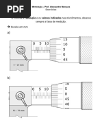 Exercicio Relogio Comparador Milimetro Polegada | PDF
