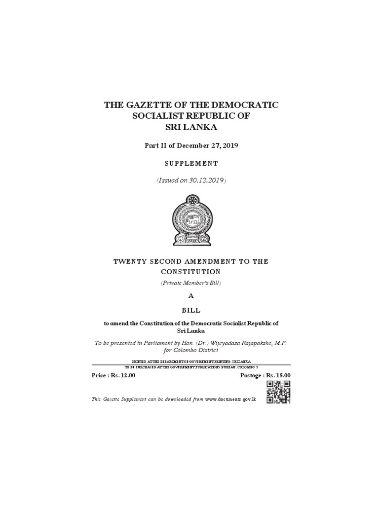 Twenty Second Amendment To The Constitution | PDF | Legal Documents ...